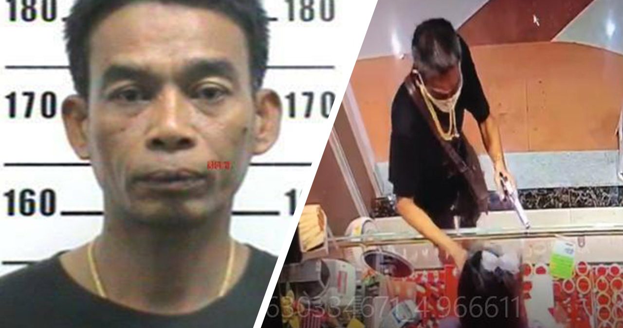 Gold shop robber surrenders and returns half of the loot - Thai Newsroom