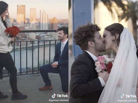 Two strangers get married in Las Vegas after meeting on TikTok - Thai ...