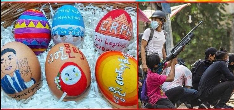 Myanmar's anti-coup protesters launch 'Easter egg strike' - Thai Newsroom