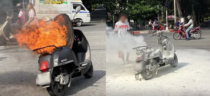 Internet abuzz over electric motorbike catching fire - Thai Newsroom