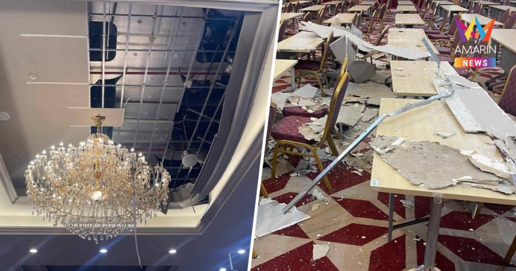 Ceiling at police building collapses just days before training - Thai ...